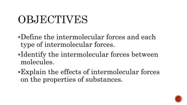 InterMolecular forces lesson ppt physical science | PPTX | Chemistry | Science