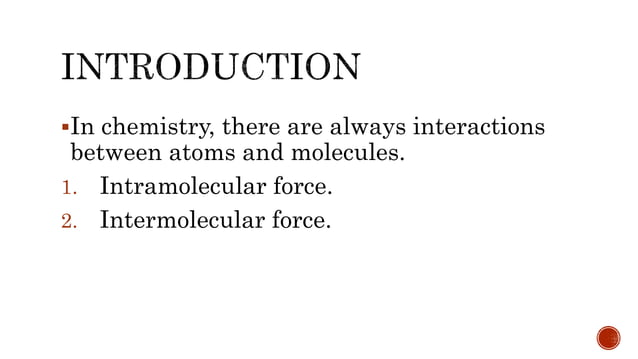 InterMolecular forces lesson ppt physical science | PPTX | Chemistry | Science