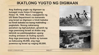 ANG UNANG DIGMAANG ARAB-ISRAELI! A.Ppptx | PPT