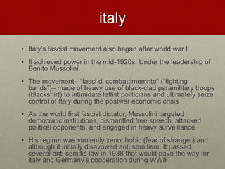 definiton/origins of fascism | PPTX