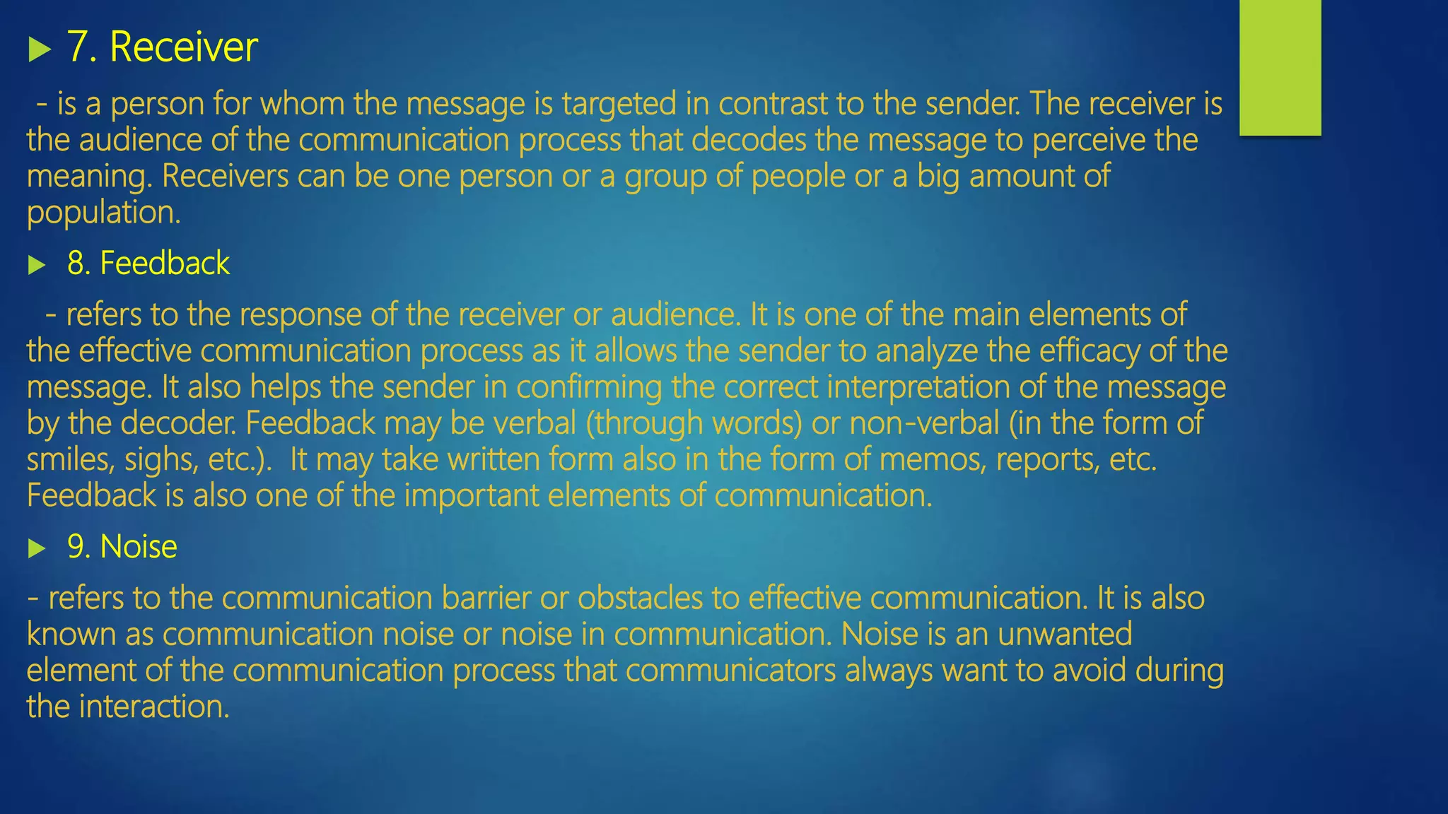 DEFINITION OF COMMUNICATION ELEMENTS/ STAGES OF COMMUNICATION | PPTX