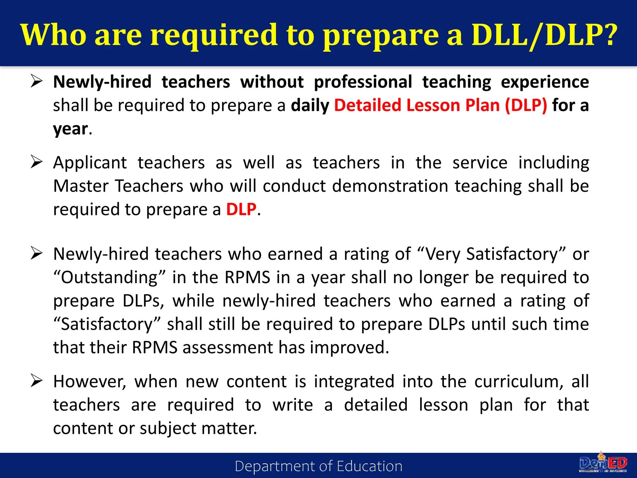 policy guidelines on DLL................ | PPT