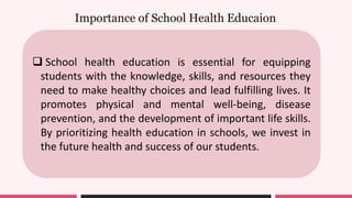 Comprehensive School Health Education | PPTX