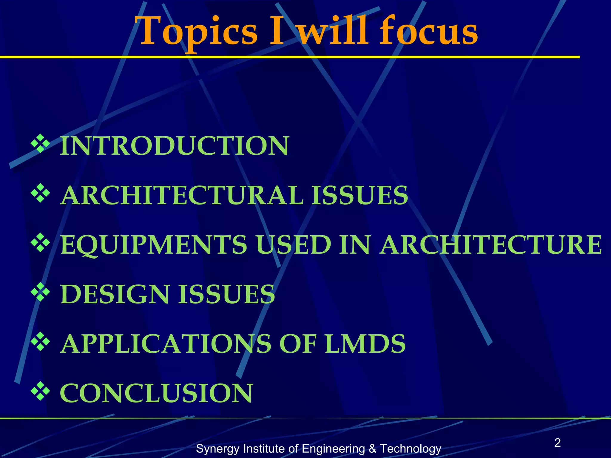 Local multipoint distribution service(lmds) | PPT