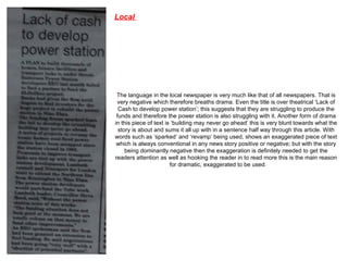 Local newspaper analysis | PPT