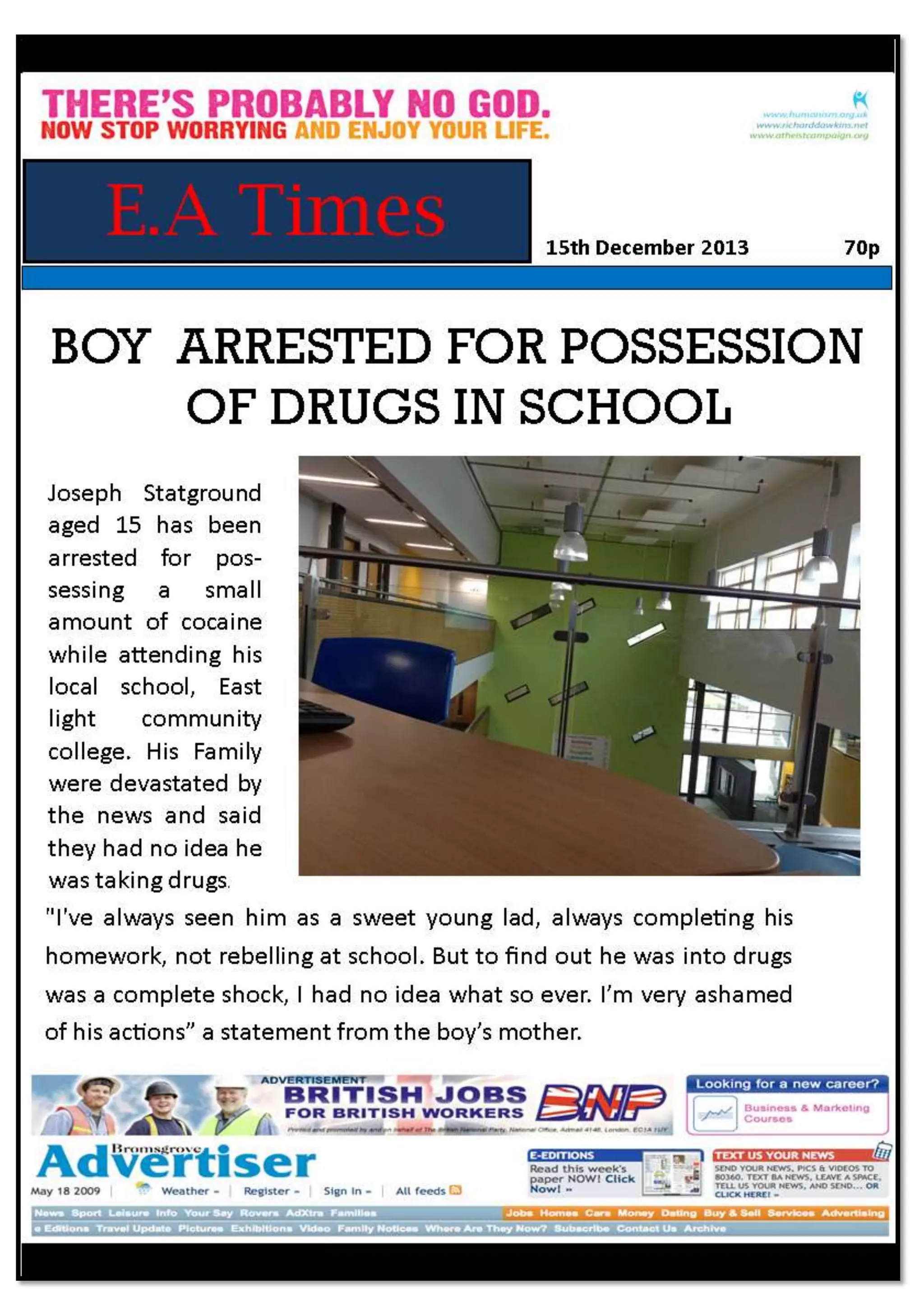 Local newspaper front page pic | DOCX