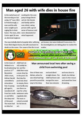 Local newspaper inside page pic