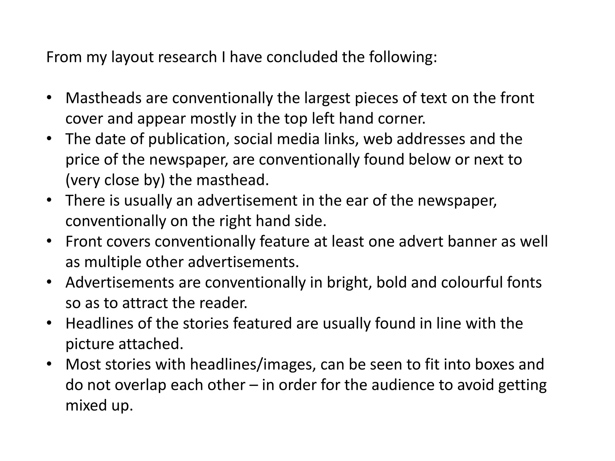 Local Newspaper Layout Conventions | PPT