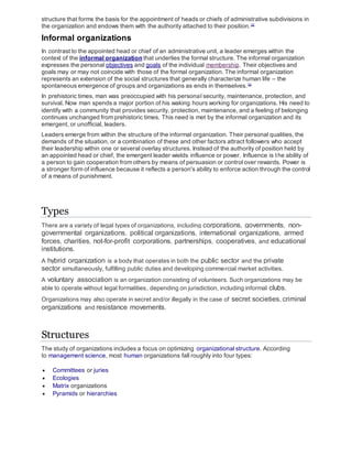 Local organisation | DOCX