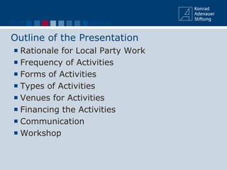 Local party activities | PPT