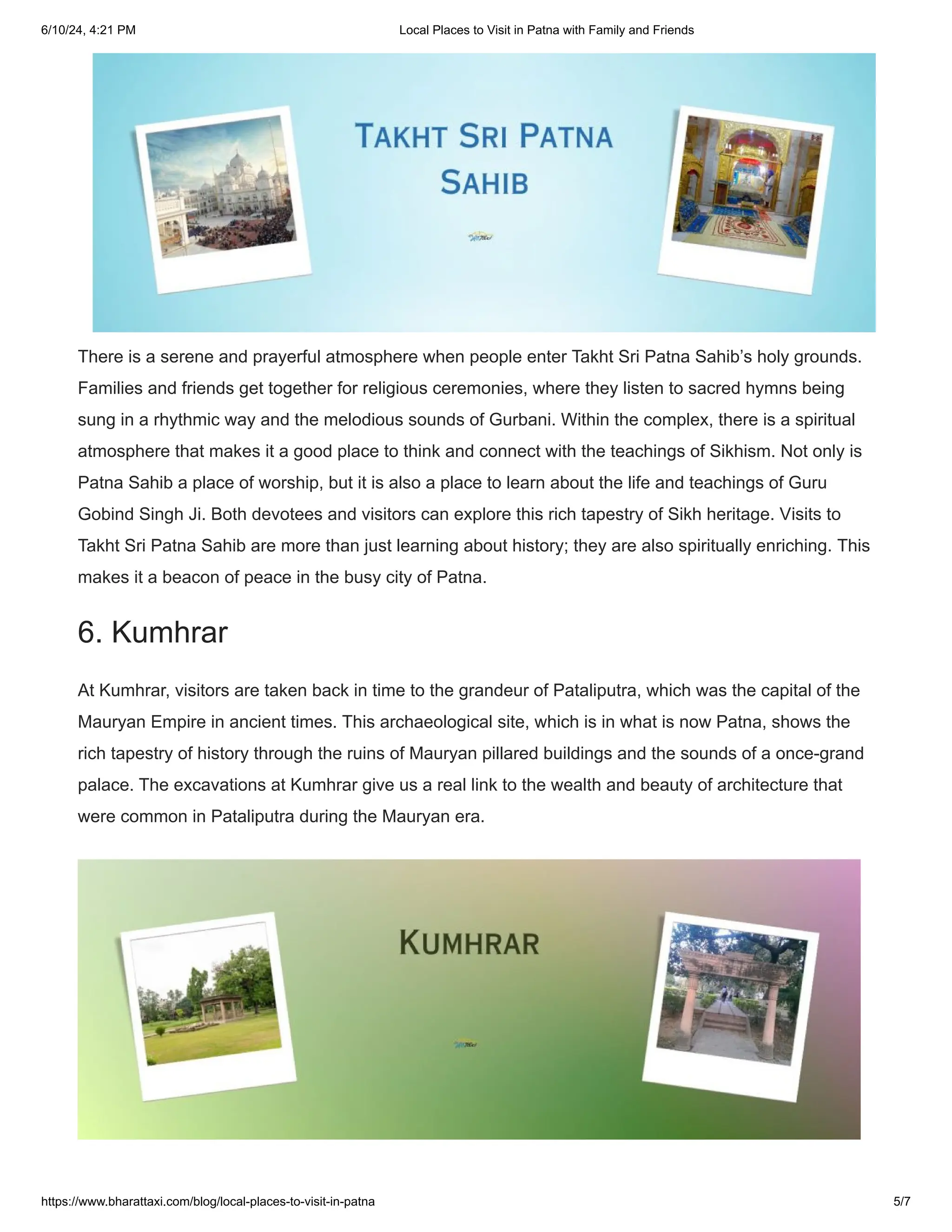 Local Places to Visit in Patna with Family and Friends | PDF