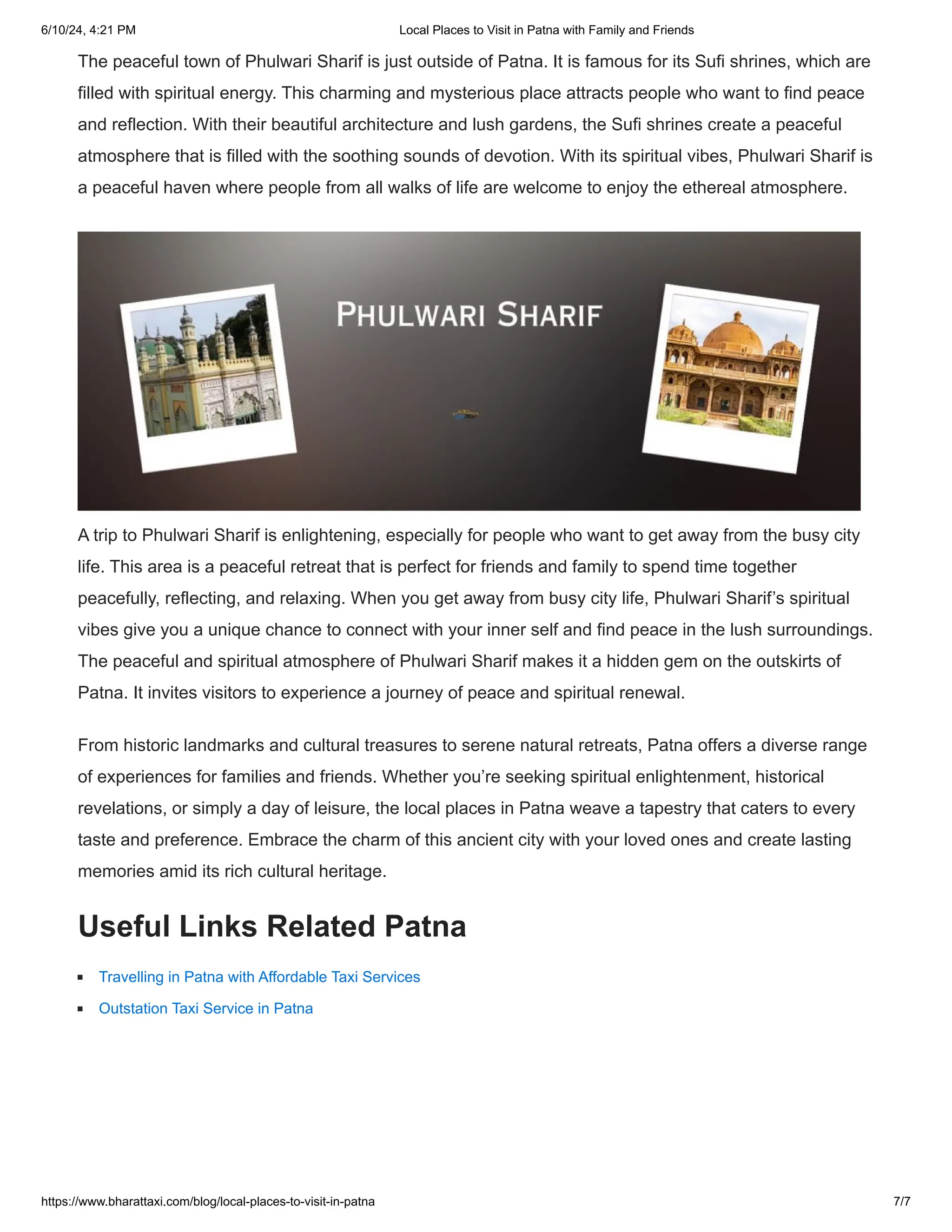 Local Places to Visit in Patna with Family and Friends | PDF