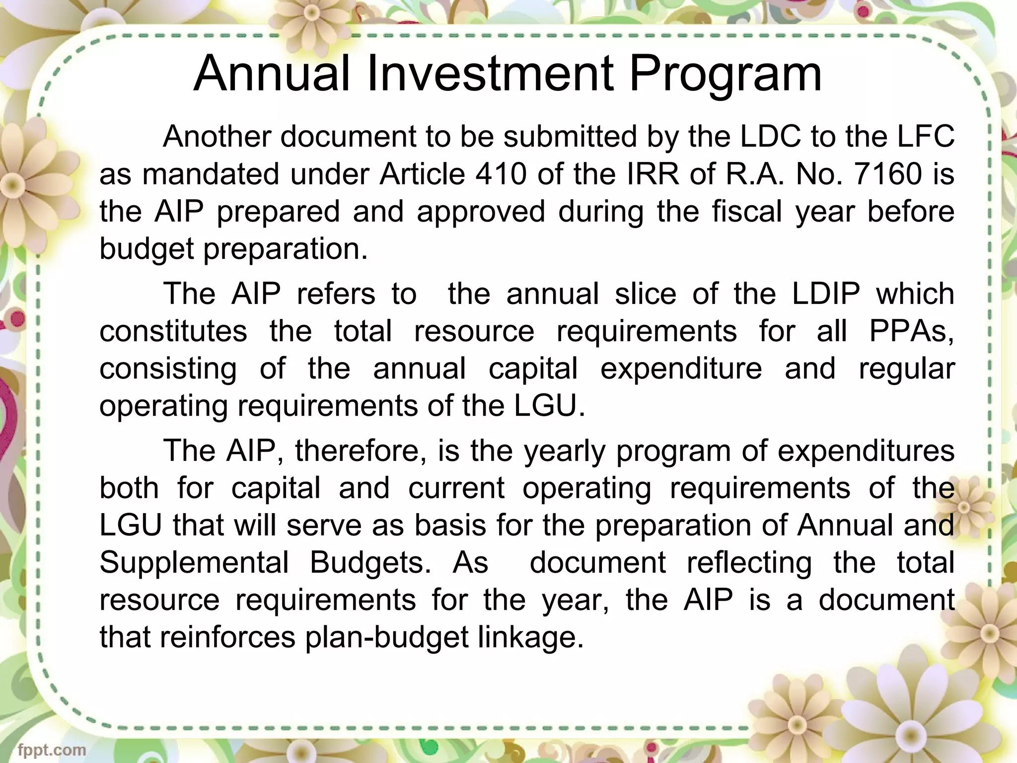 Local Planning and Budgeting Linkage | PPT