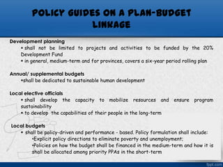 Local planning and budgeting linkage_version 2.0 | PPTX