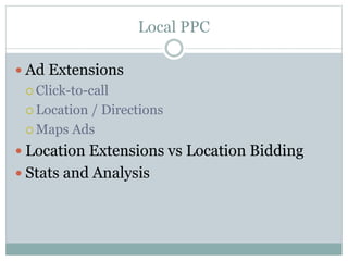 Local PPC Tips and Mastery - Jordon Meyer | PPTX | Business | Business ...
