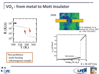 Local probe of metal insulator transitions | ODP