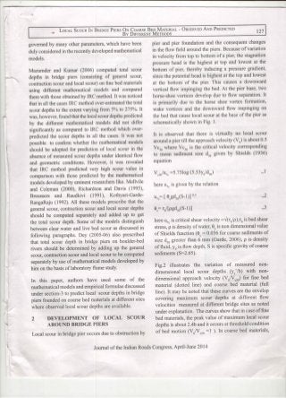 Local scour in bridge piers on coarse bed material- observed and ...