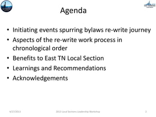 Local Section Bylaws Revisions | PPT