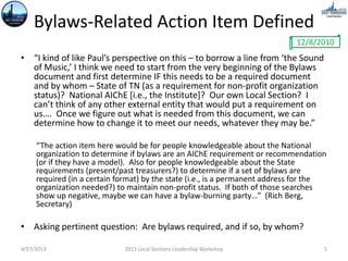 Local Section Bylaws Revisions | PPTX | Law