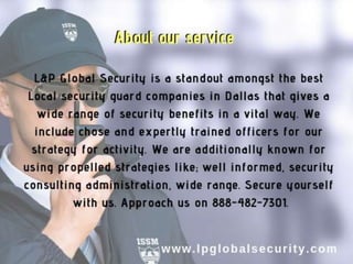 Local Security Guard Companies in Dallas | L&P Global Security | PPT