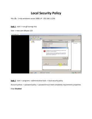 Local security policy | DOCX