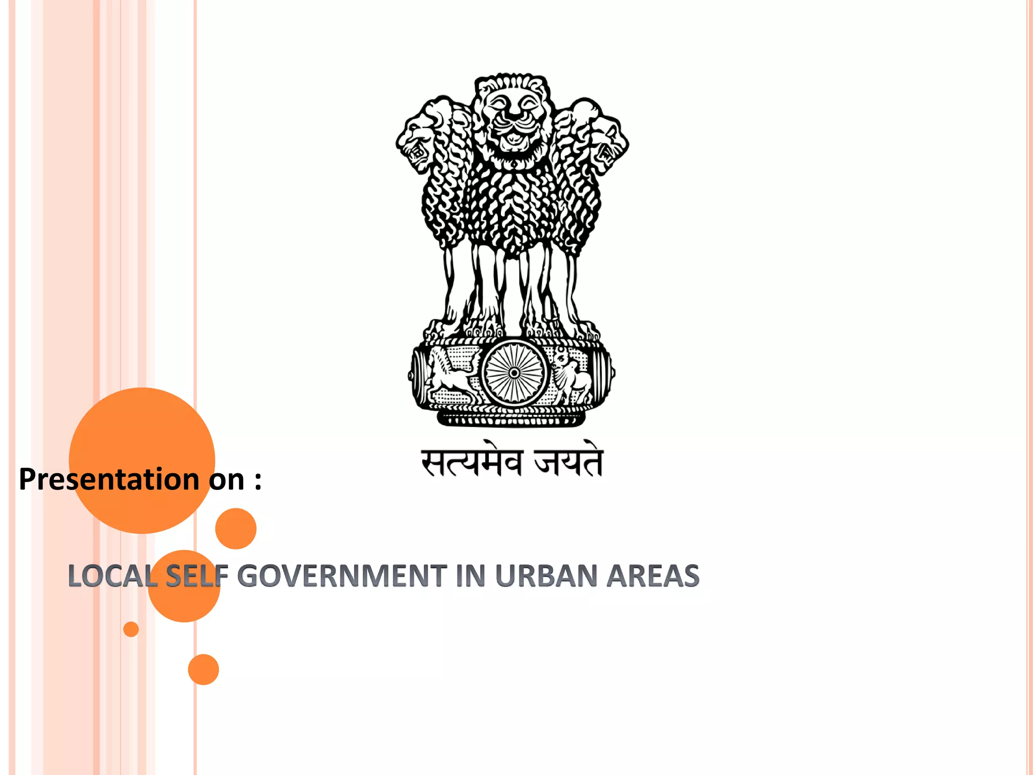 self government in urban areas | PPTX