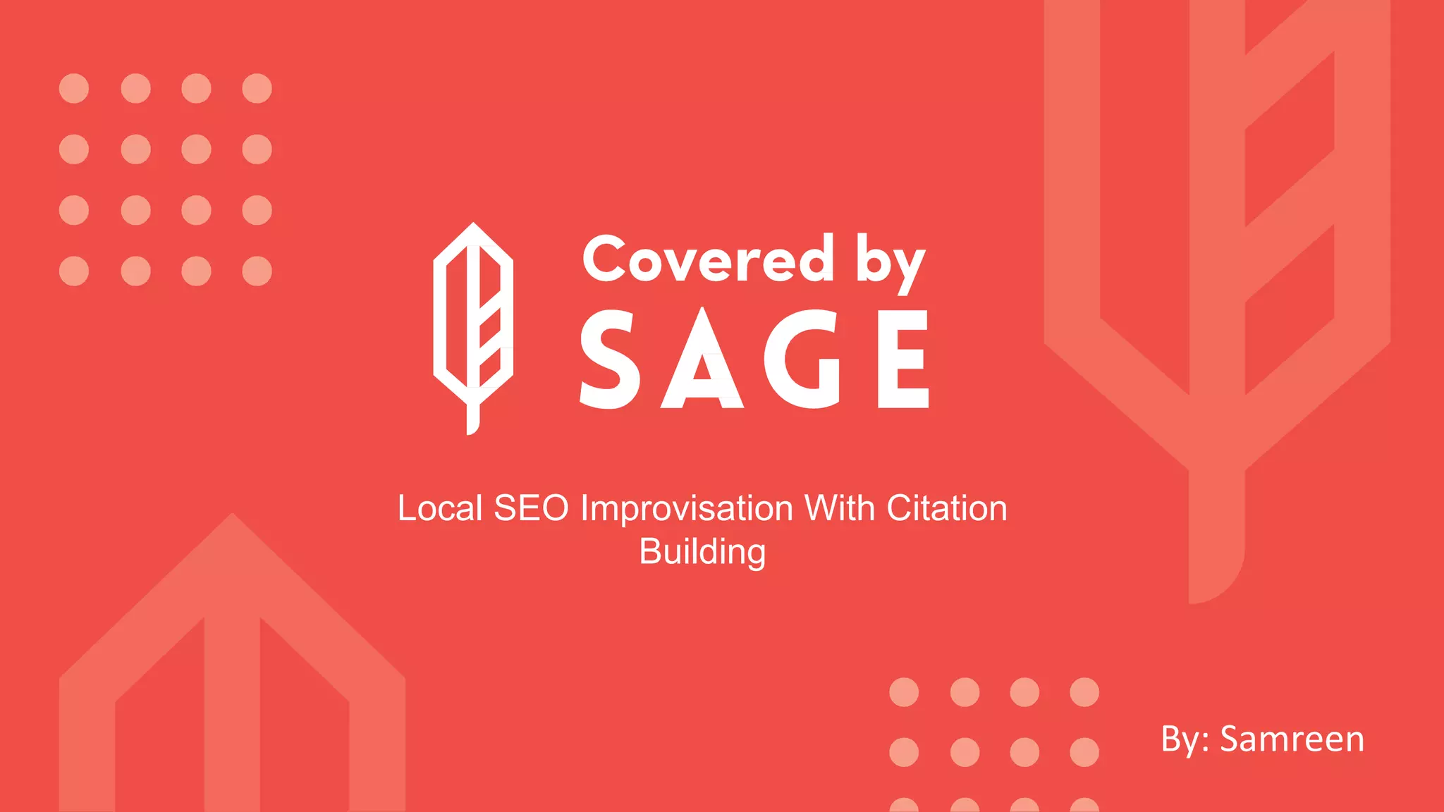 Local seo citation building by Samreen | PPTX | Search | Internet