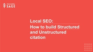 Local seo citation building by Samreen | PPTX | Search | Internet
