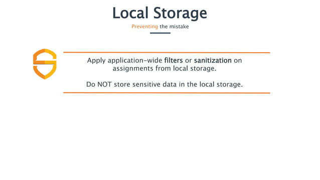 Secure Code Warrior - Local storage | PPTX