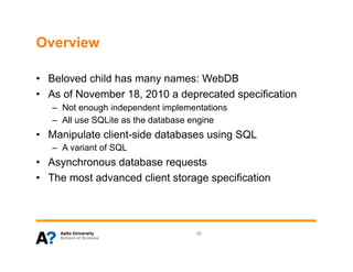 Local Storage for Web Applications | PDF