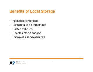 Local Storage for Web Applications | PDF