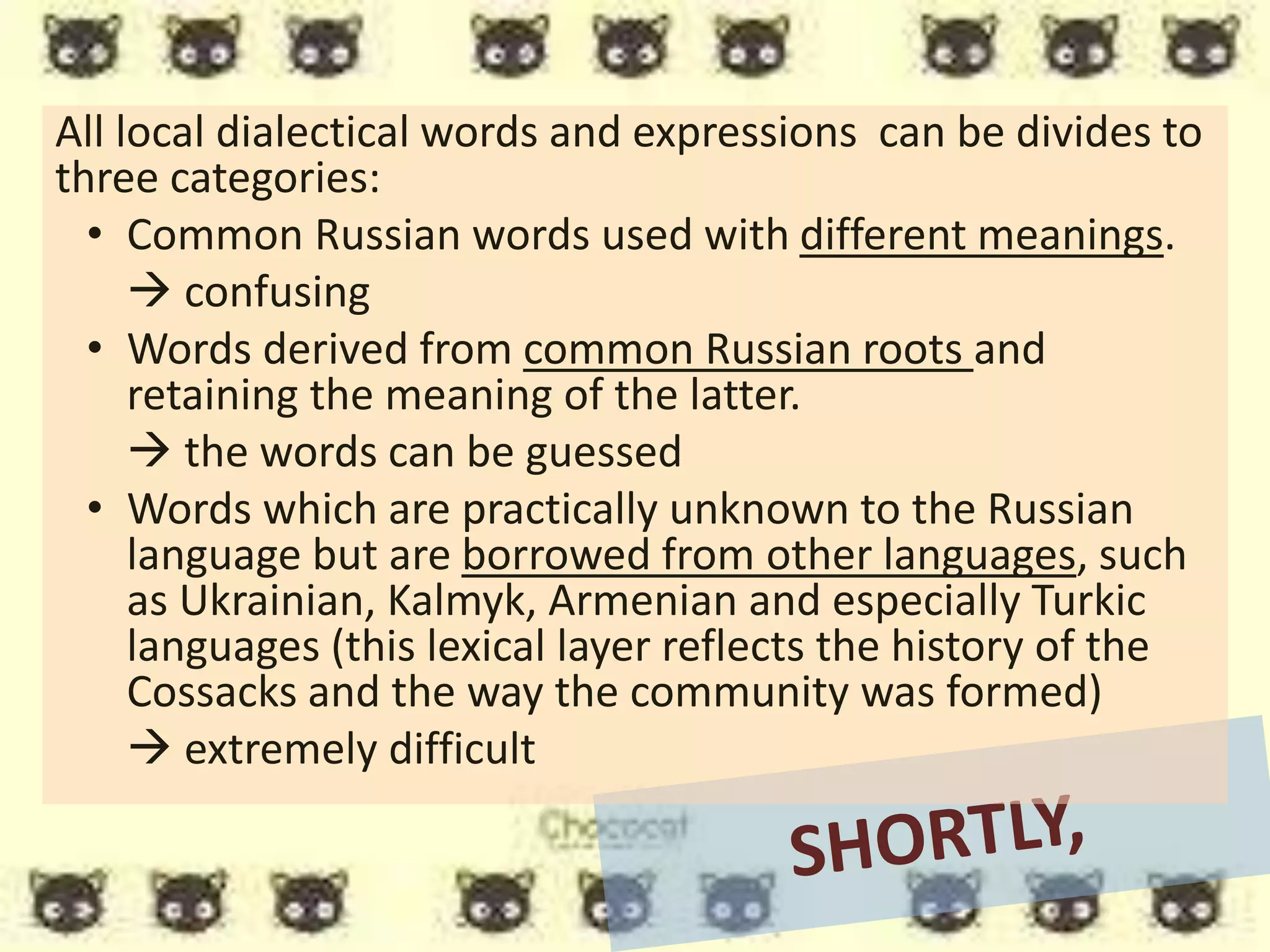 The Importance of Knowing your Local Vernacular | PPT