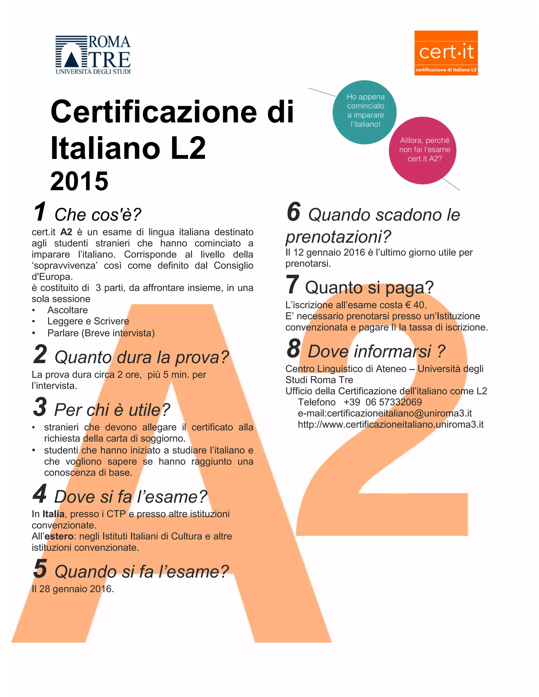 Locandina informativa a2 enti esteri | PDF