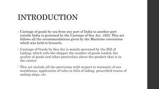 Law of Carriage | PDF