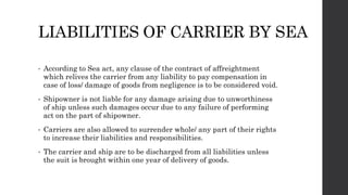 Law of Carriage | PDF