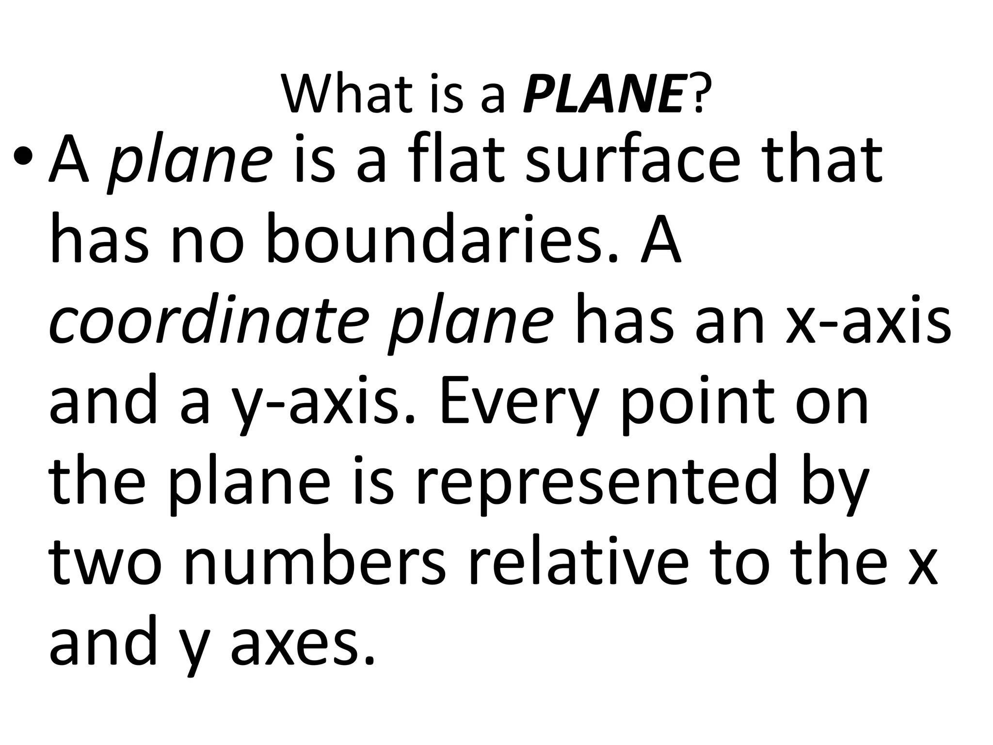 Locate a point on the coordinate plane 3+4 | PPTX
