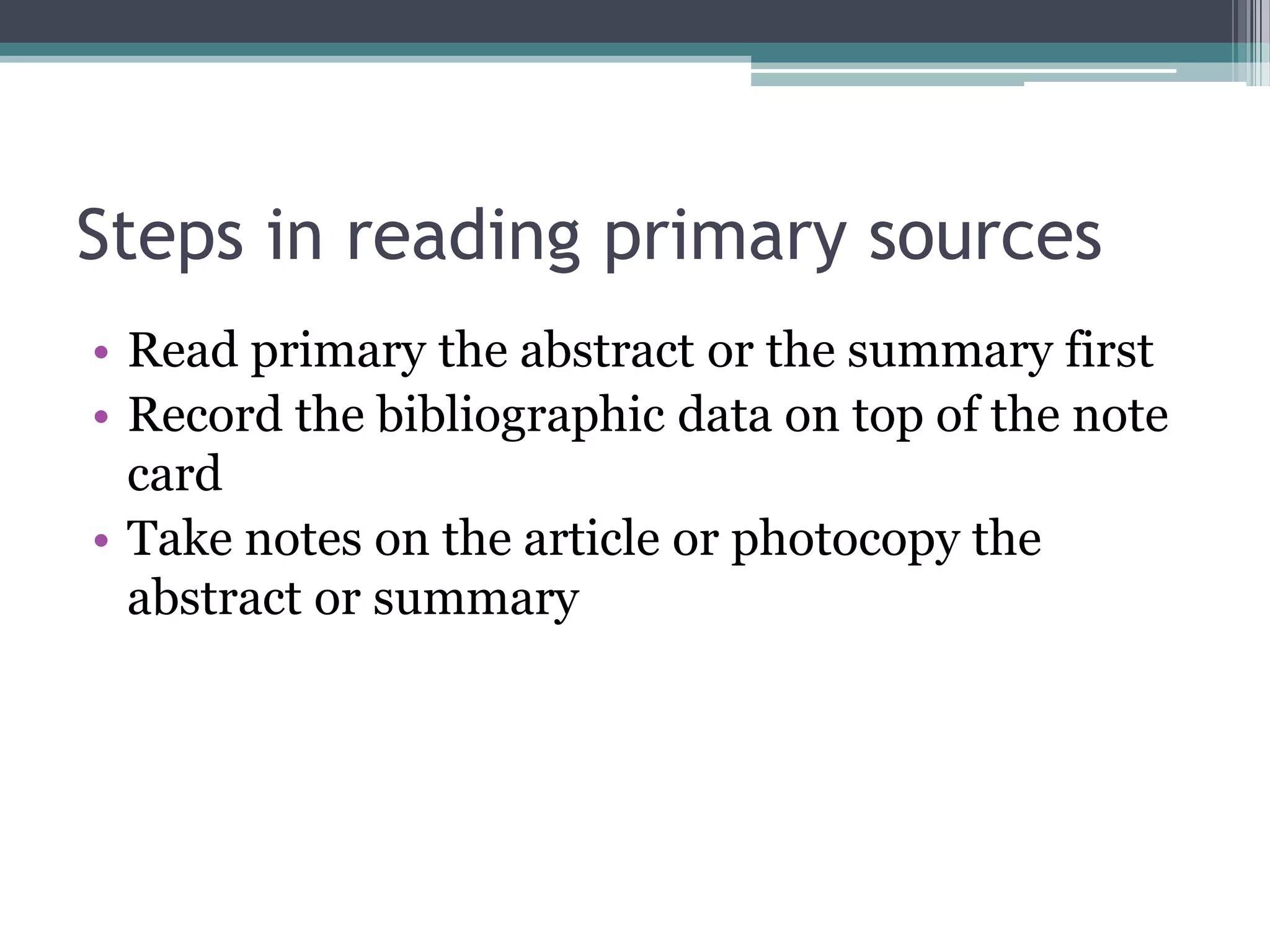 Locating and reviewing the literature | PPTX
