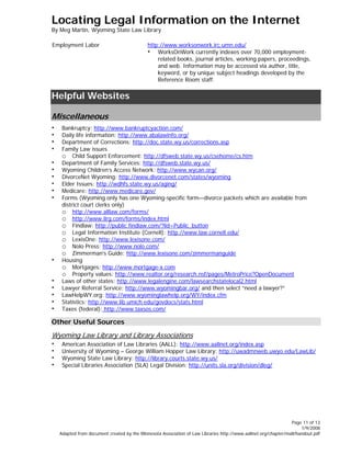 Locating Legal Information On The Internet | PDF