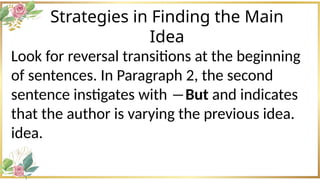 LOCATING MAIN IDEAS IN TEXT STRUCTURES.pptx | Currencies | Economy