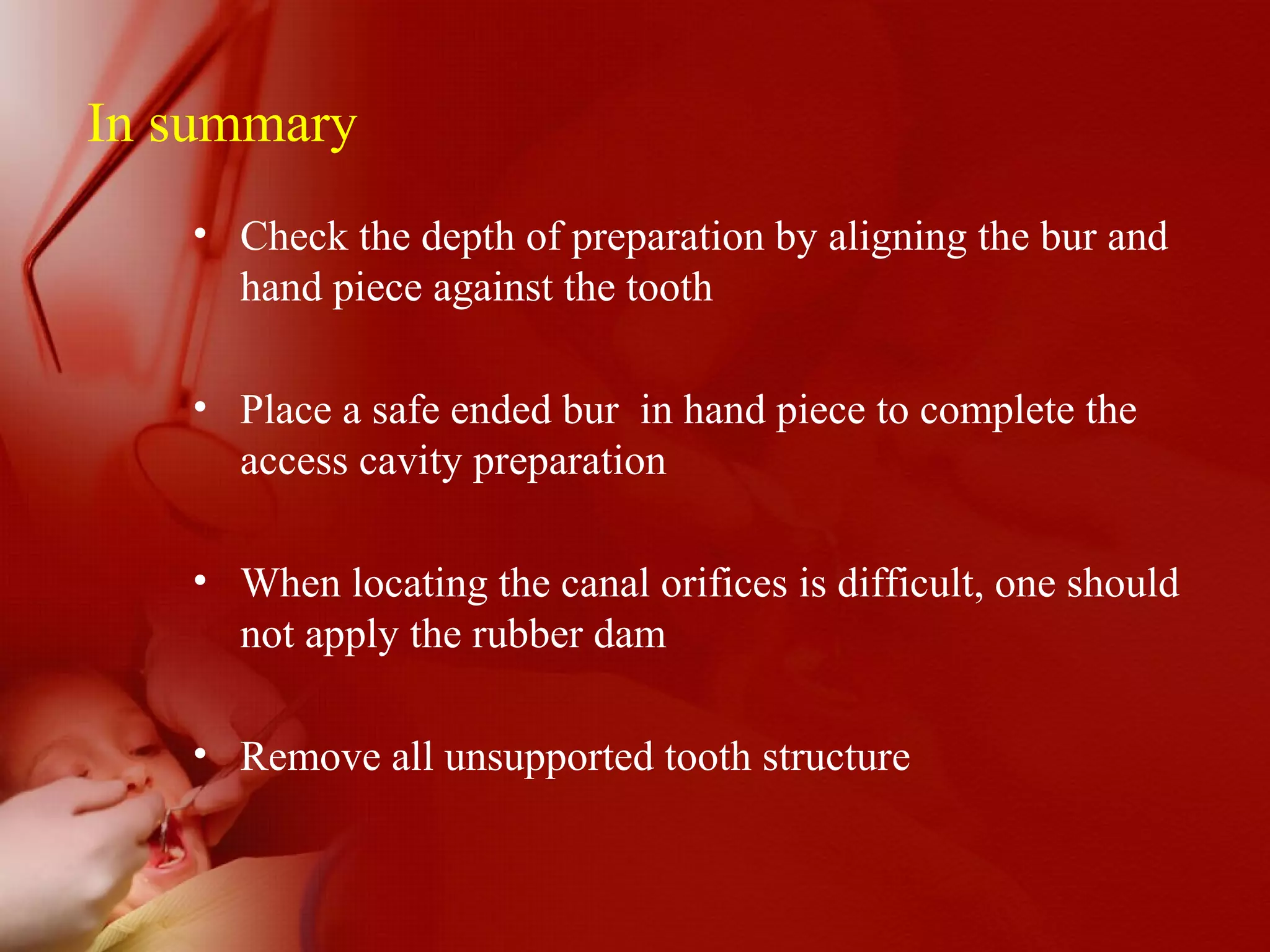 Locating root canal orifice in molar RCT | PPT
