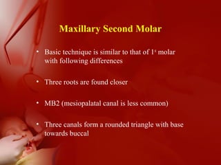 Locating root canal orifice in molar RCT | PPT