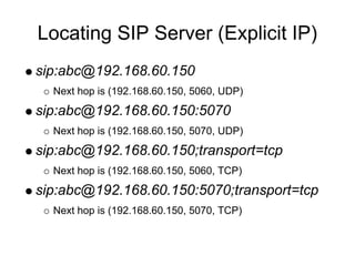 Locating SIP Server & ENUM | PPT