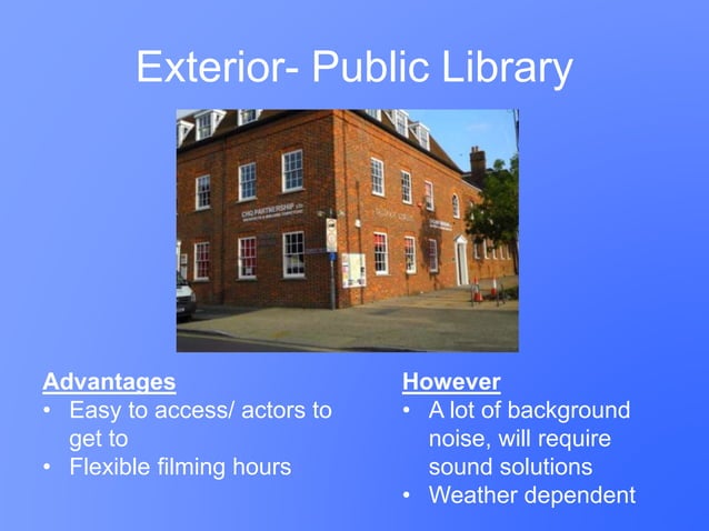 Locations in our film | PPT