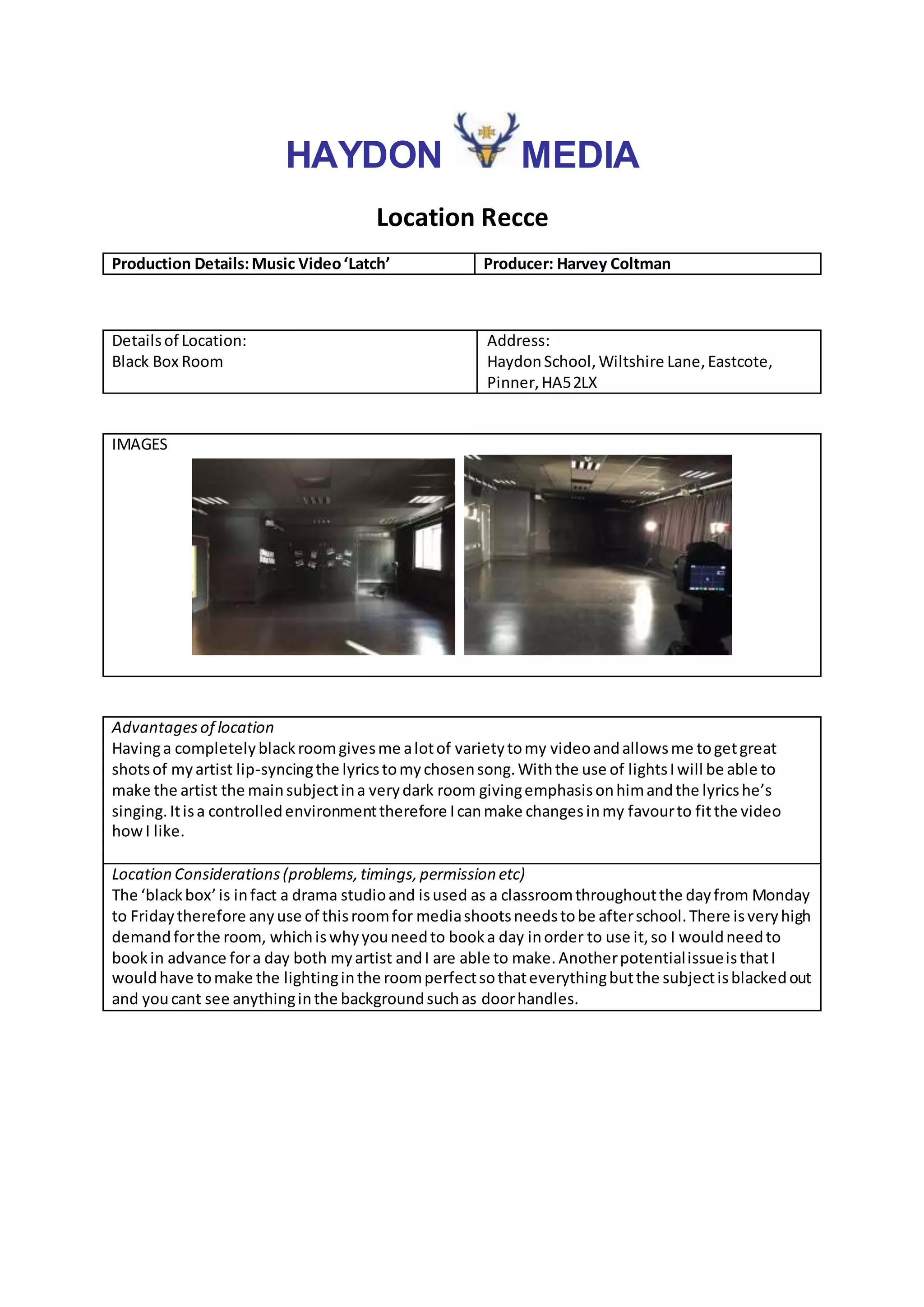 Location recce | PDF