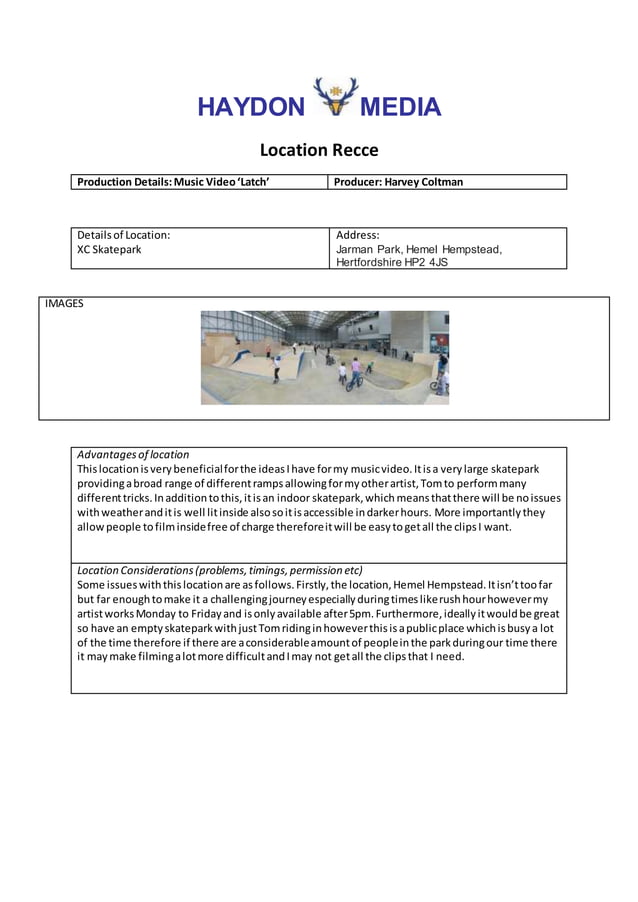 Location recce | PDF