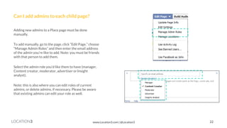 Facebook Parent-Child Process Overview & FAQ | Location3 Media | PDF