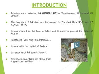 Location And Geography Of Pakistan | PPTX