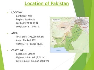 Location And Geography Of Pakistan | PPTX