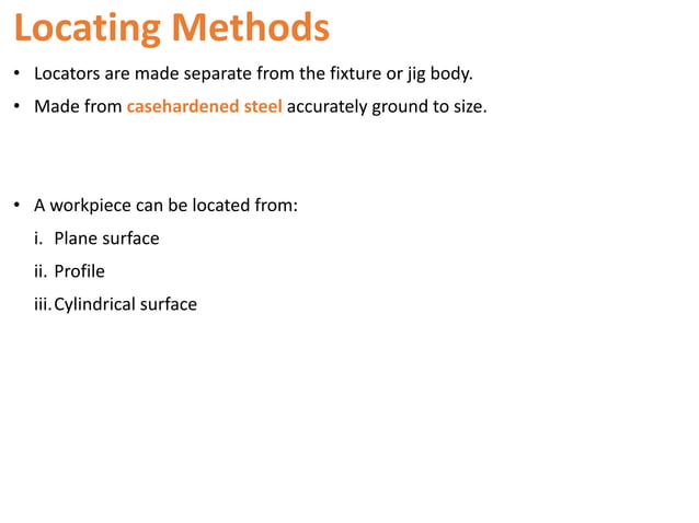 Location and locating devices used in jigs and fixtures | PDF ...