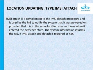 GSM Location area update | PPTX